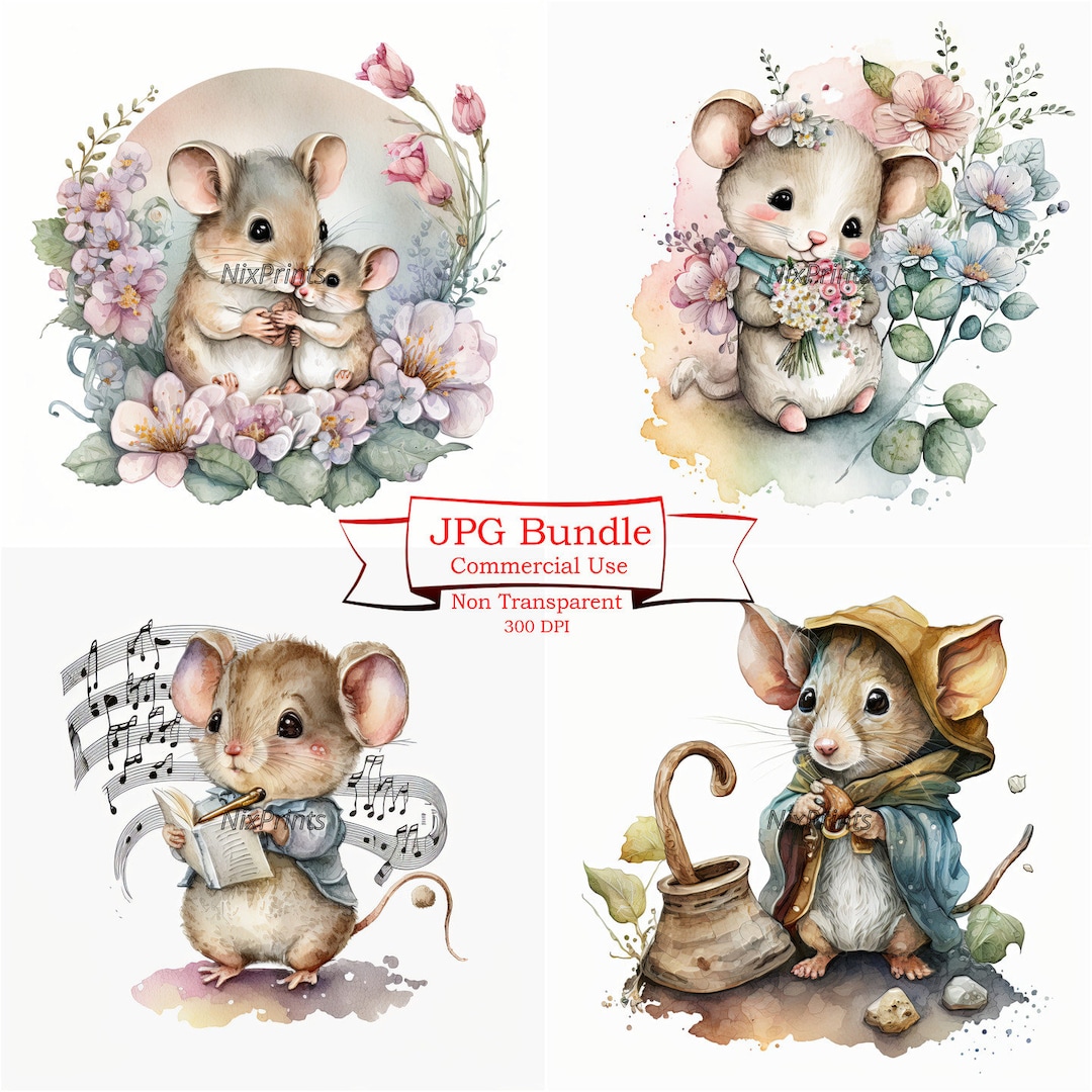 Mouse Mother's Day Clipart Music Mythology Folklore - Etsy