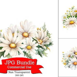 Daisy Crown: an Artistic Watercolor Masterpiece Digital Paper Crafting ...