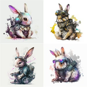 Bunny Cyberpunk Clipart - Futuristic and Edgy Themes for Intriguing and ...