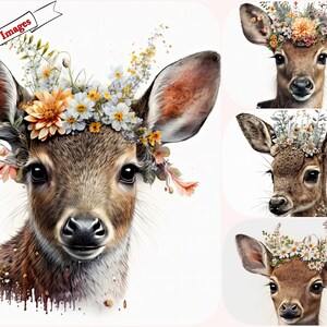 Clipart Bundle Cute Deer, Watercolor , Clip Art Images Bundle, JPG ...