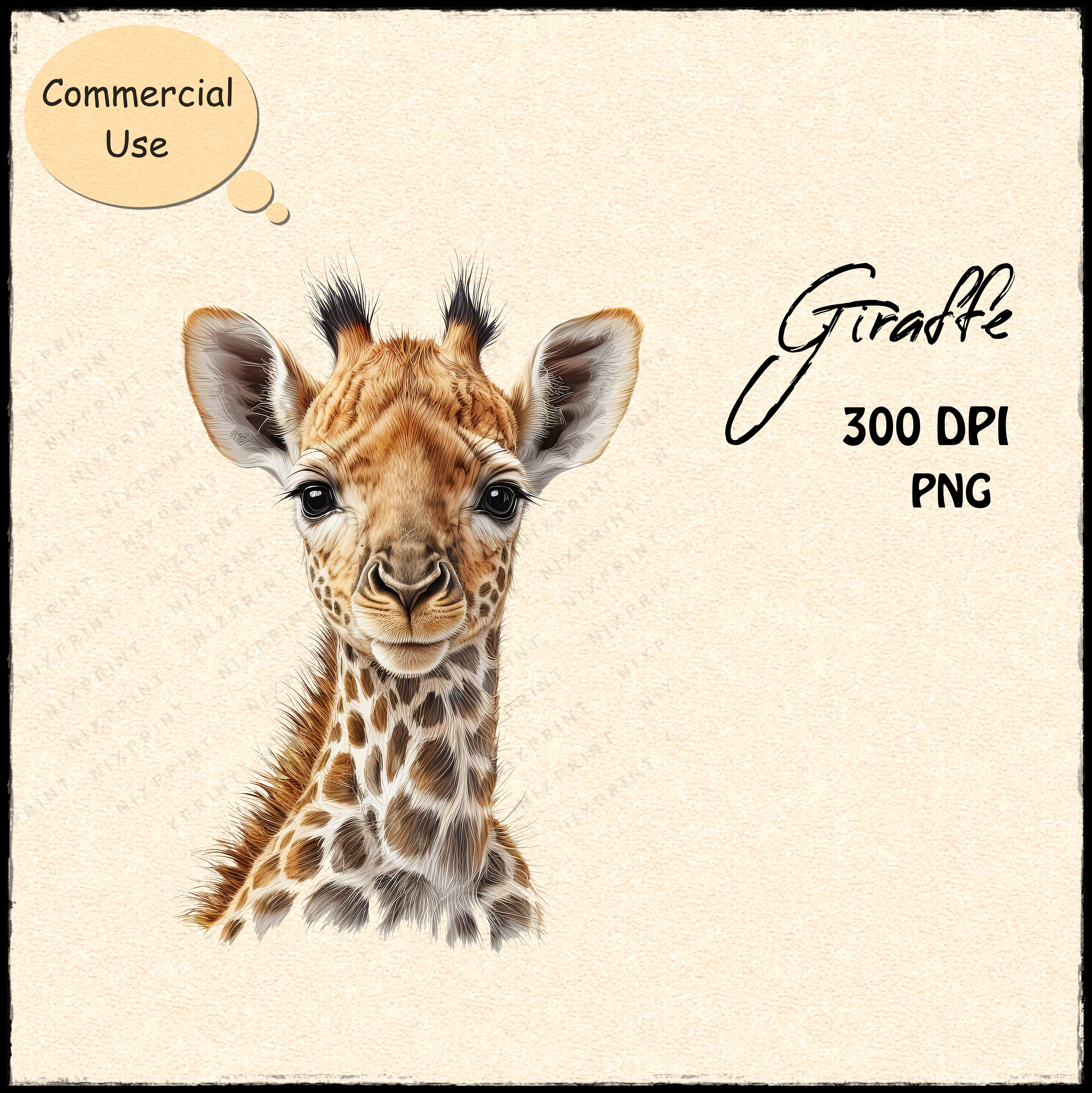 Watercolor Giraffe Clipart Baby Giraffe Clipart Digital - Etsy