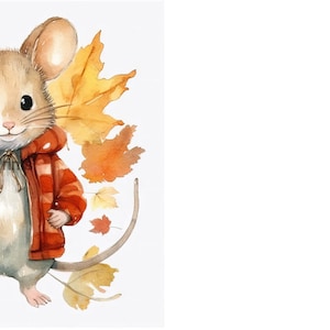 Mouse Fall Foliage Clipart Background for Photography Poster - Etsy Canada