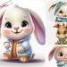 Cute Bunny Clipart Collection Digital Images ,vibrant Colors, Baby ...