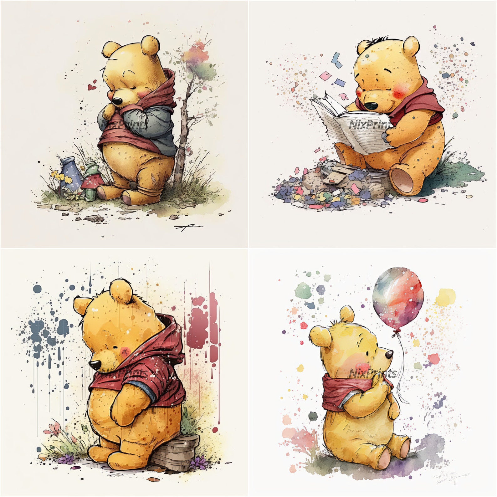 Fantasy Pooh Clipart Bundle Magical Spells Knight and - Etsy