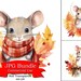 Cute Rat Fall Foliage Watercolor Clipart Wall Art for Game - Etsy