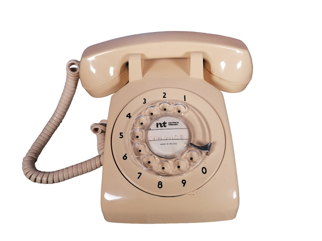 Northern Telecom 500 Rotary Dial Telephone Cream / Pink Vintage 1981 ...