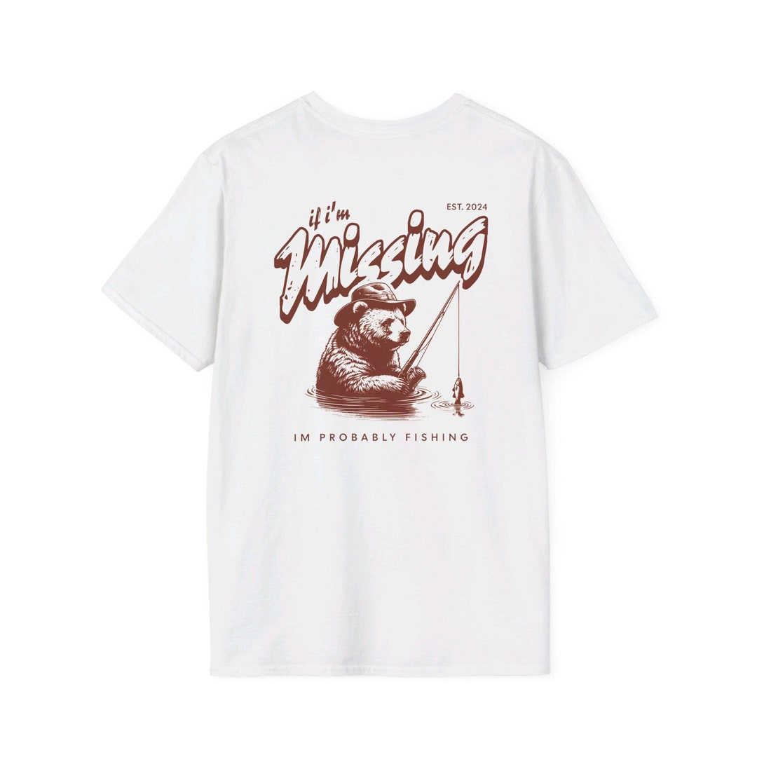Bear Fishing Vintage 90s T-shirt, Retro Bear Fishing Graphic Shirt ...