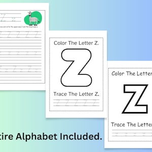 Alphabet Worksheets, Tracing, Coloring, Printable, Letters, Preschool ...