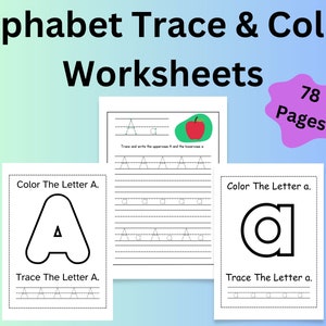 Alphabet Worksheets, Tracing, Coloring, Printable, Letters, Preschool ...