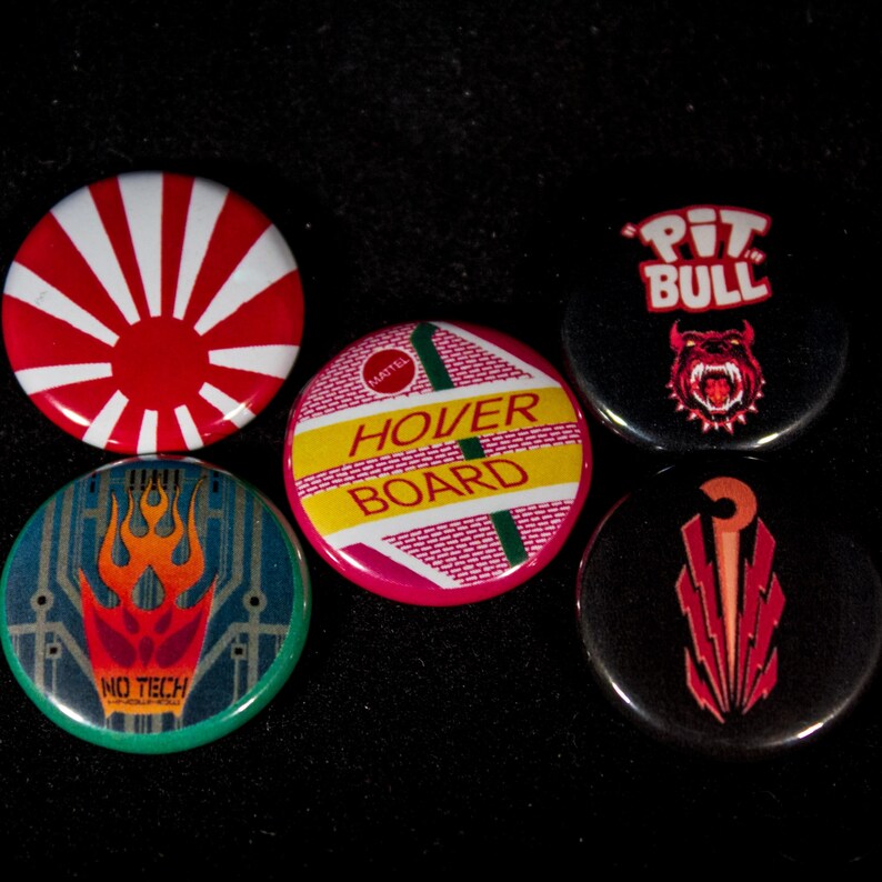 Hoverboard 1-inch Pinback Buttons, Back to the Future 2 Movie Merch ...