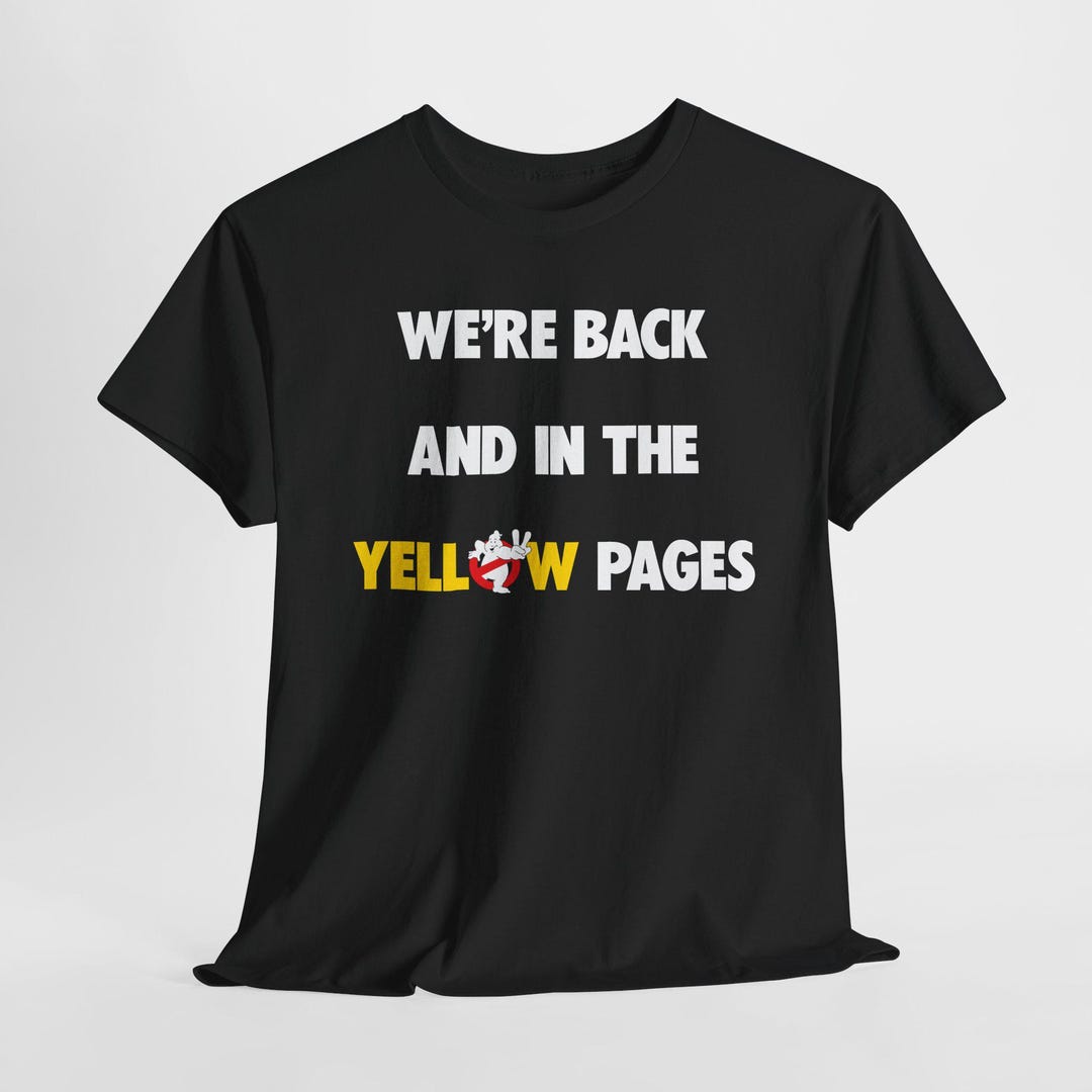 Ghostbusters 2 Yellow Phone Book Promo T-shirt, Retro Movie Tee, 80s ...
