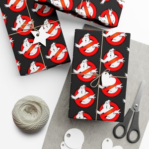 Ghostbusters Gift Wrap, Pop Culture Wrapping Paper, Classic Film Design ...