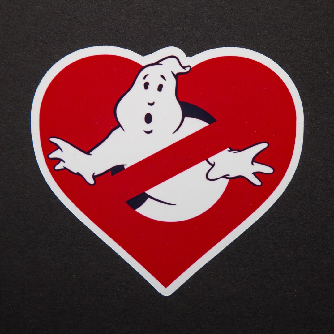 Ghostbusters Heart Logo Sticker 3x3, Movie Fan Sticker, Cartoon Decal ...