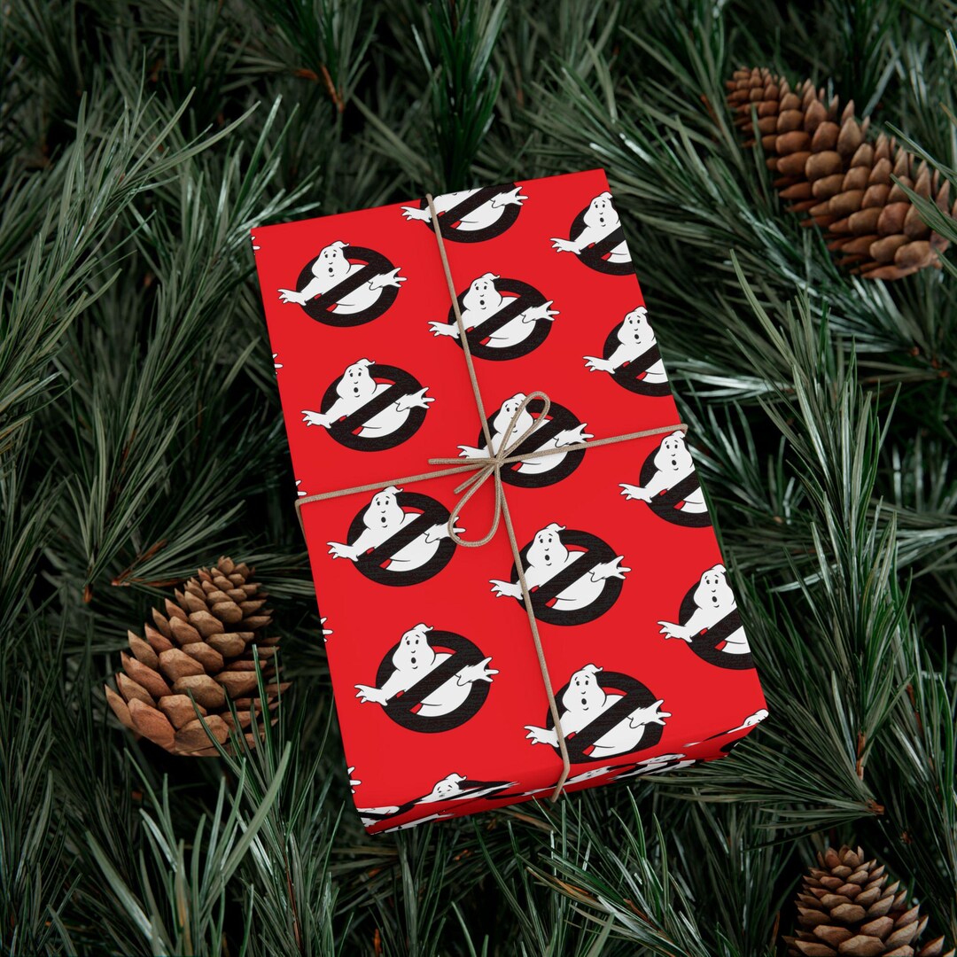 Ghostbusters Black Logo Wrapping Paper - Gift Wrap With Ghostly Flair ...