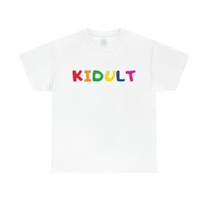KIDULT Colorful Letters Shirt, Toy Collector Tee, Unique T-shirt, Fun ...