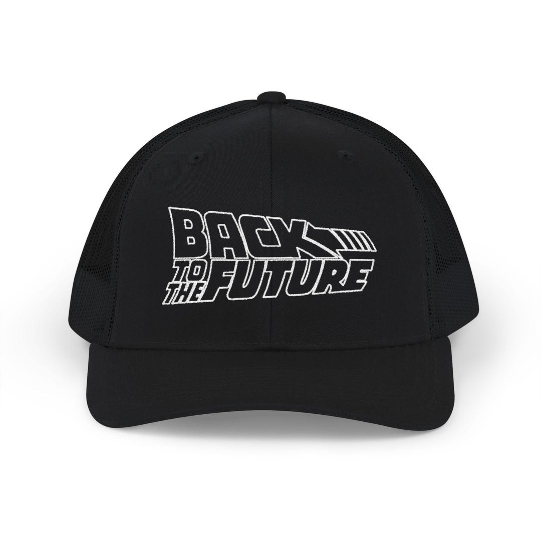 Back to the Future Snapback Trucker Cap Embroidered | Time Travel Hat ...
