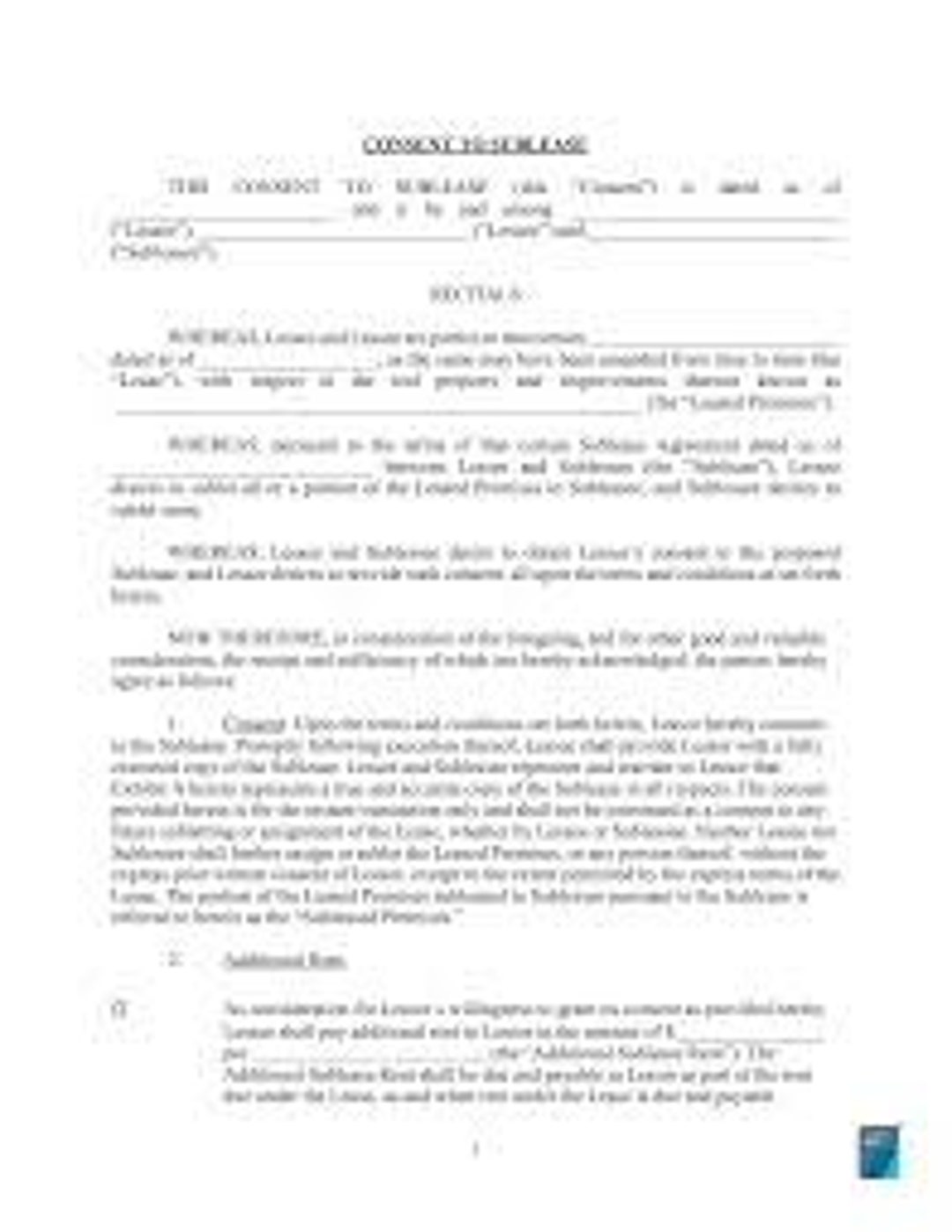 Consent to Sublease Addendum - Etsy