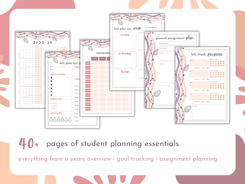 The Ultimate Student Bundle 40 Pages College University Planner ...