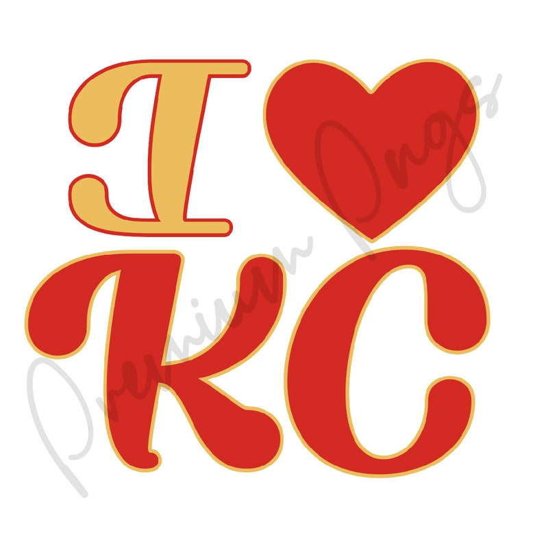 I Love KC Chiefs Png Digital Download - Etsy