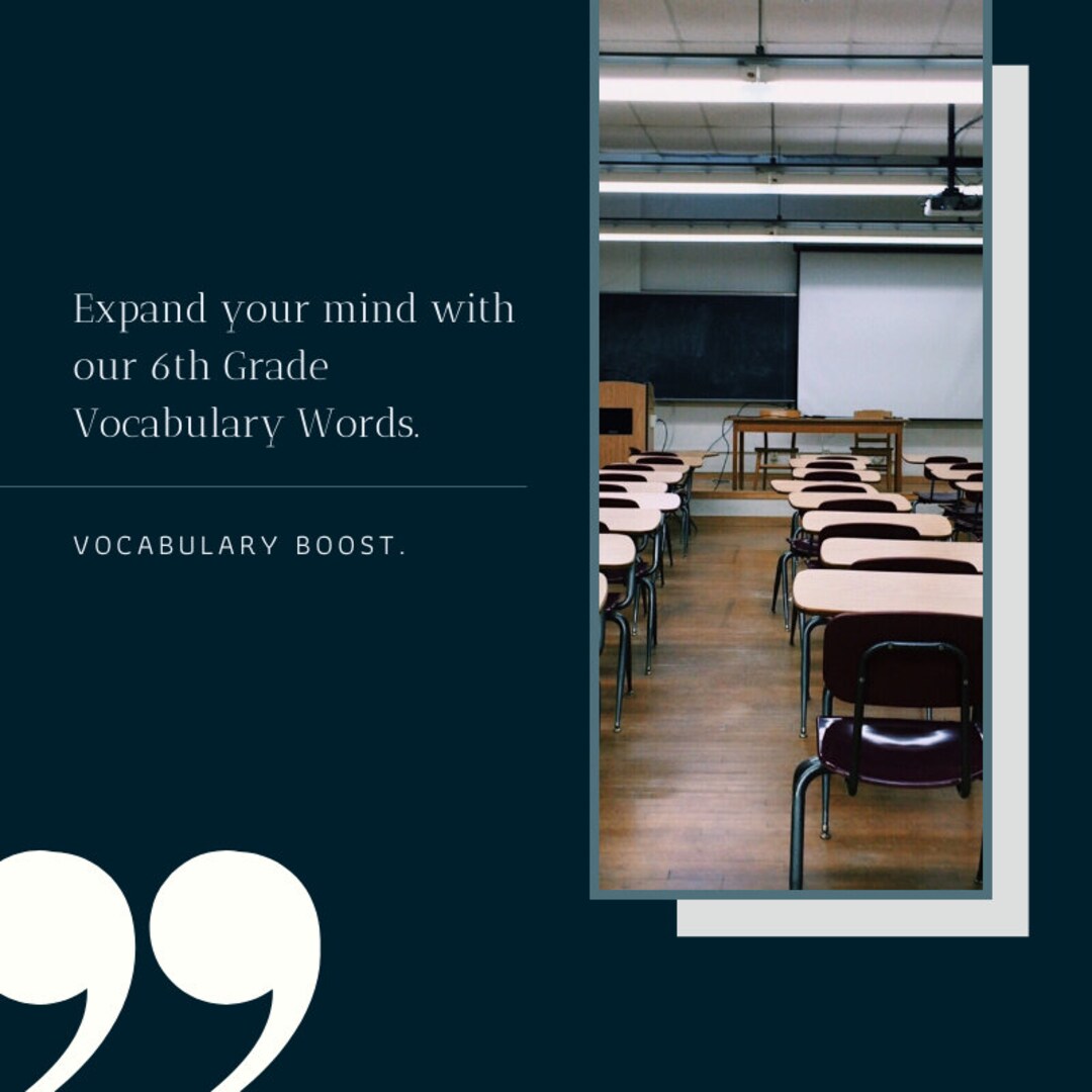 6th Grade Vocabulary Words 30 Words - Etsy