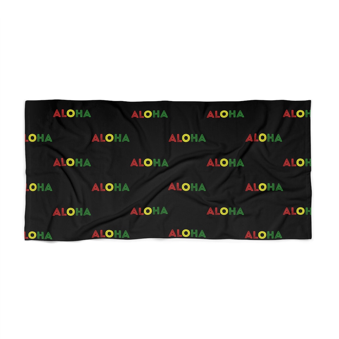 Aloha Beach Towel - Etsy