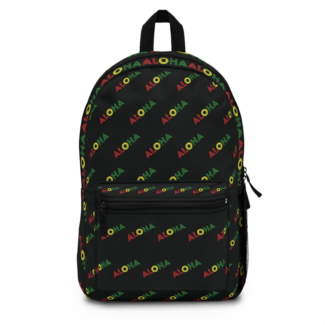 Aloha Backpack, Black Backpack, Maui Bag, Hawaii Bag, Cool Backpack ...