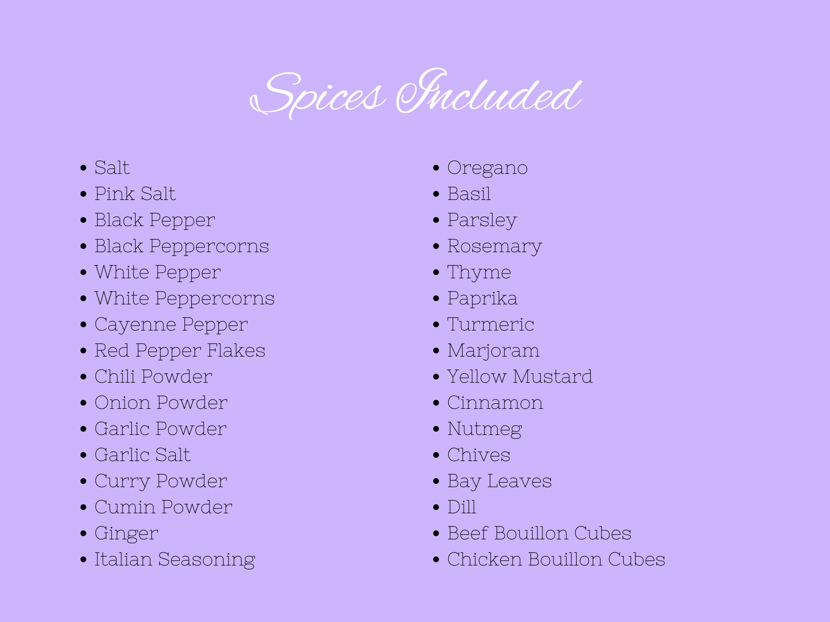Printable Minimalist Square Spice Labels | Basic Pack | Digital Labels ...
