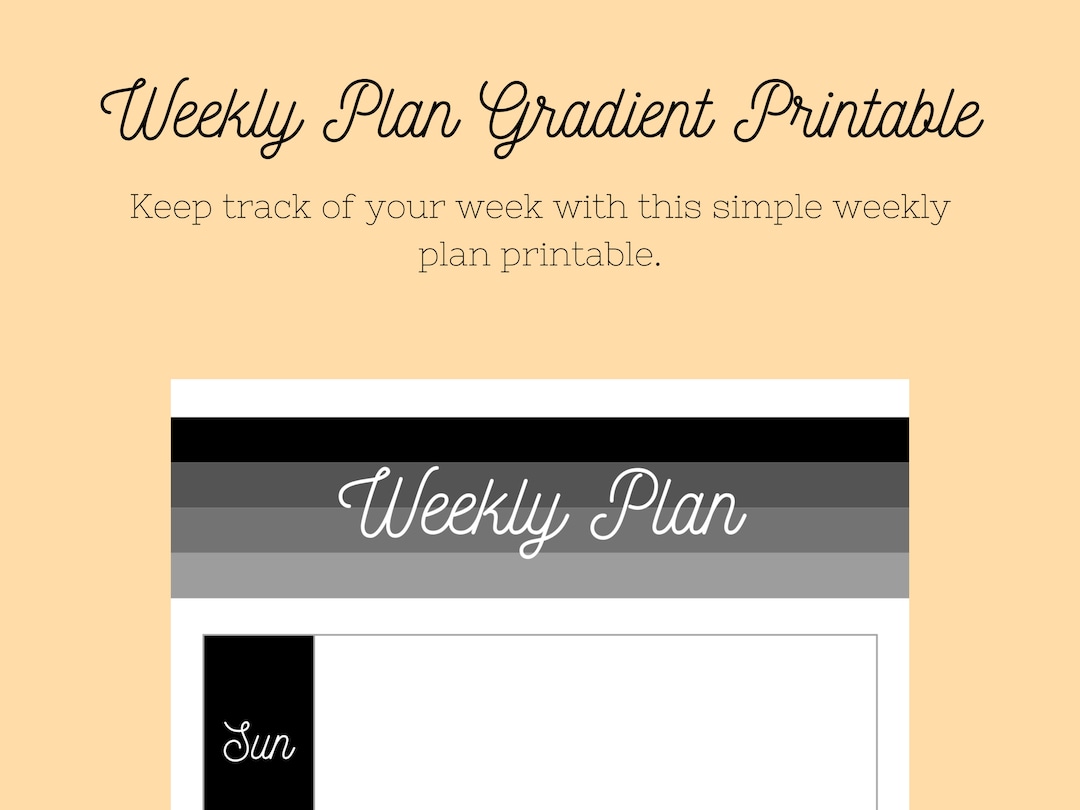 Weekly Plan | Planner | Printable | Home Management Binder | Multi ...