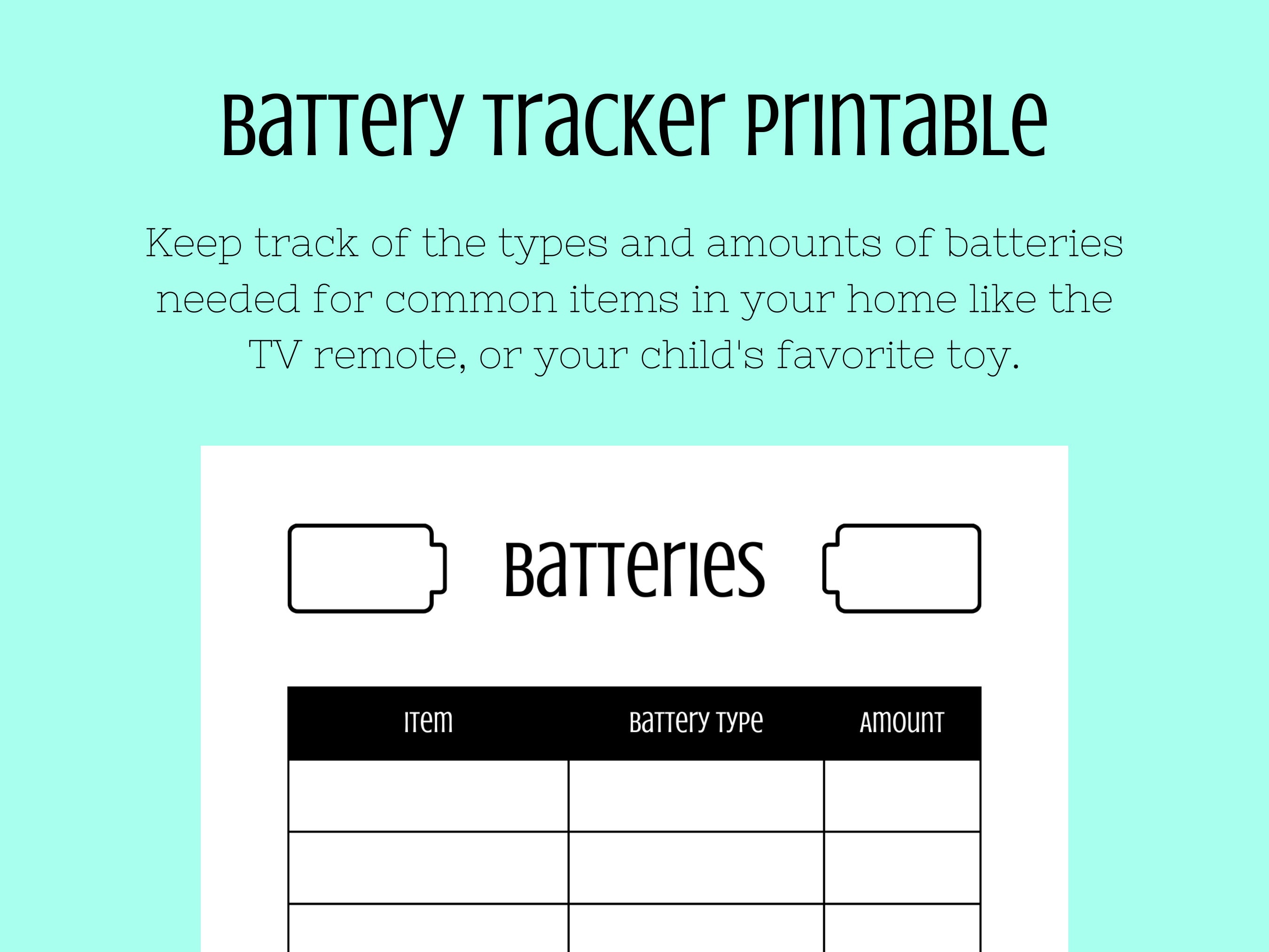 Battery Tracker Replacement Batteries Types of Batteries Home ...