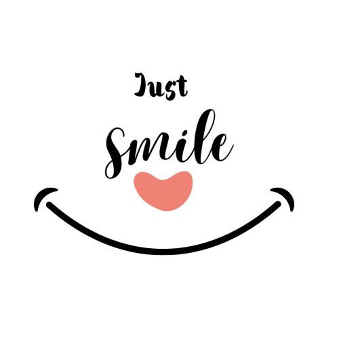 Smile Fine, Happy Face Design Smile Clipart Cut File for Cricut and ...