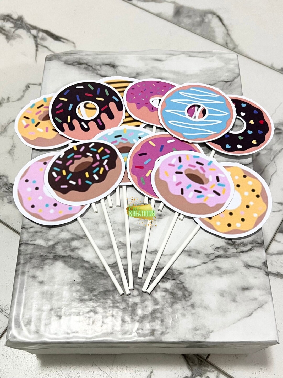 Donut Cupcake Toppers Donut Grow up Cupcake Toppers Donut - Etsy