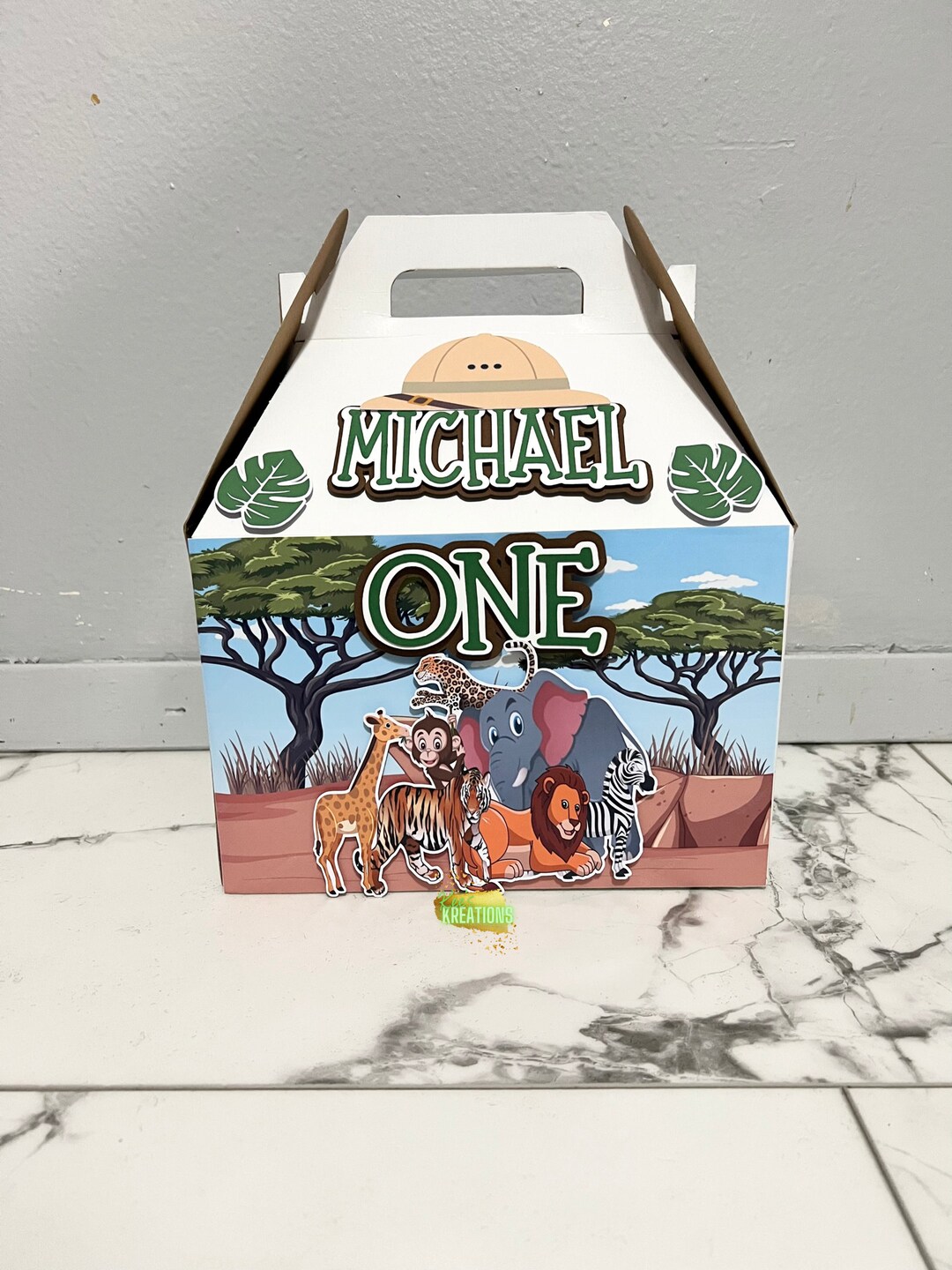 Large Safari / Wild One Party Favor Boxes Safari / Wild One - Etsy