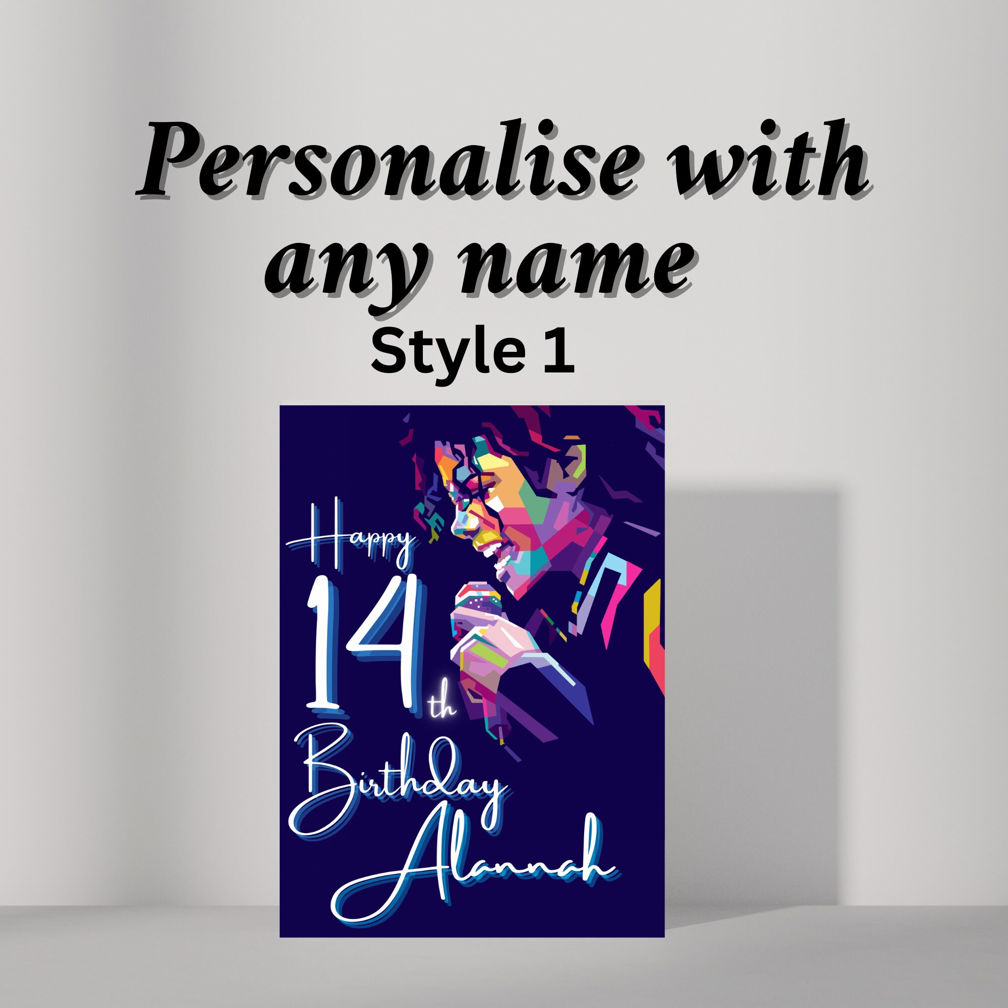 Personalised Birthday Card Age Card Music Rock N Roll 80s - Etsy