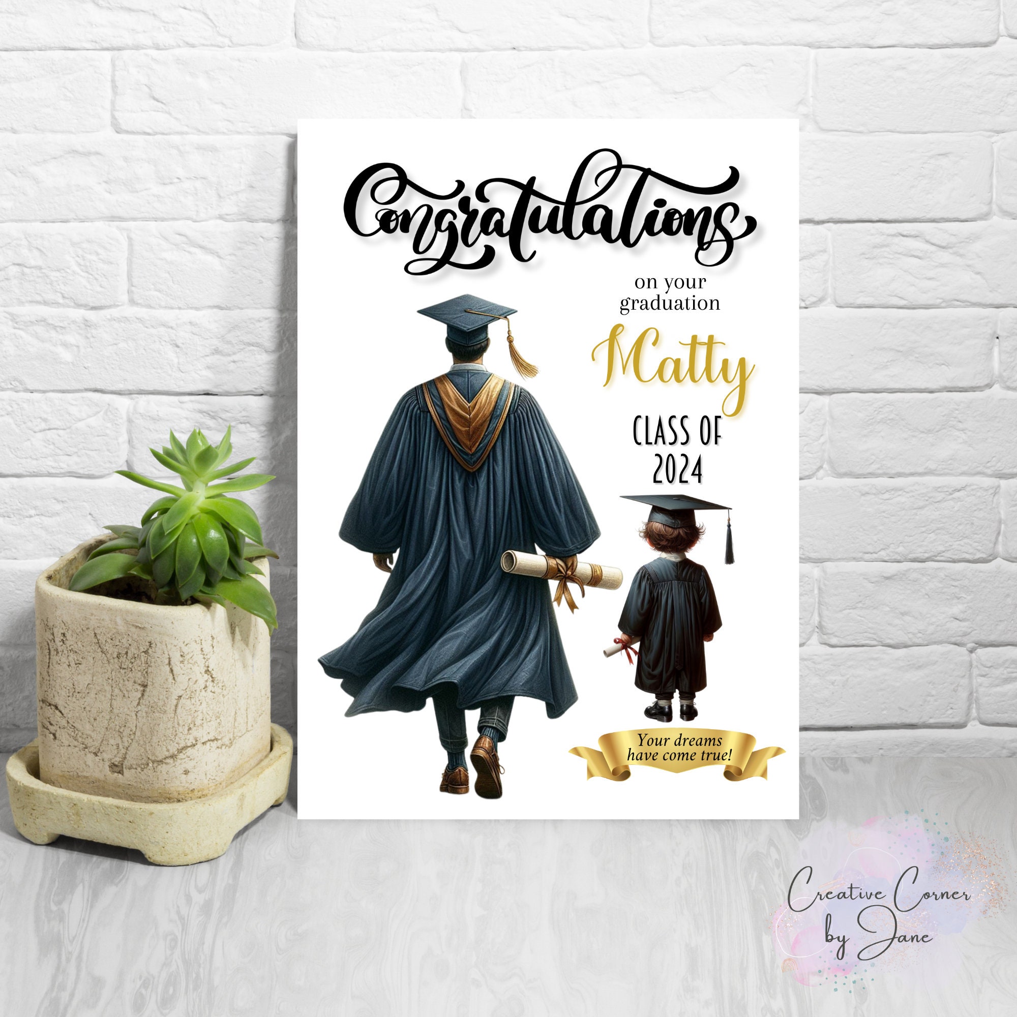 Personalised Graduation Card Congratulations Well Done School Leaver ...