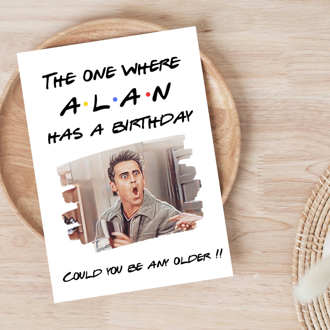 Personalised Birthday Card Tv Series Comedy Characters Funny Mates Pals ...