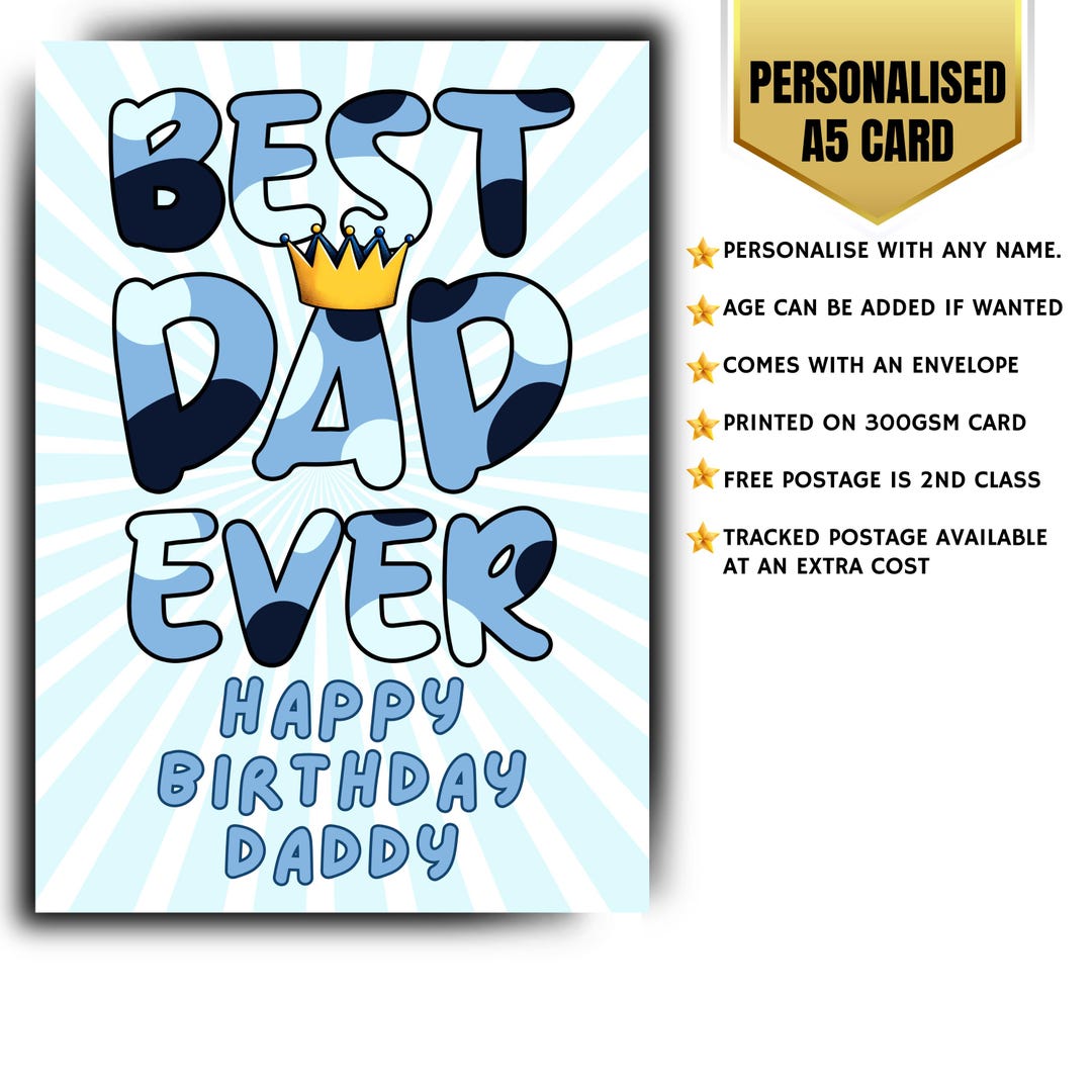 Dads Birthday Card Funny Humour Cool Card for Dad - Etsy