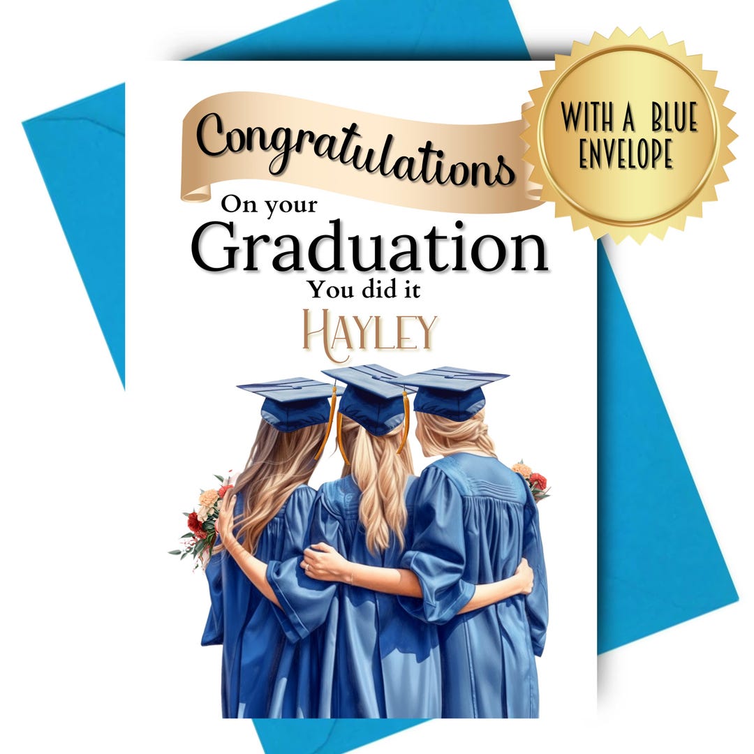 Personalised Graduation Card Passed School Leaver Graduate Class Of - Etsy