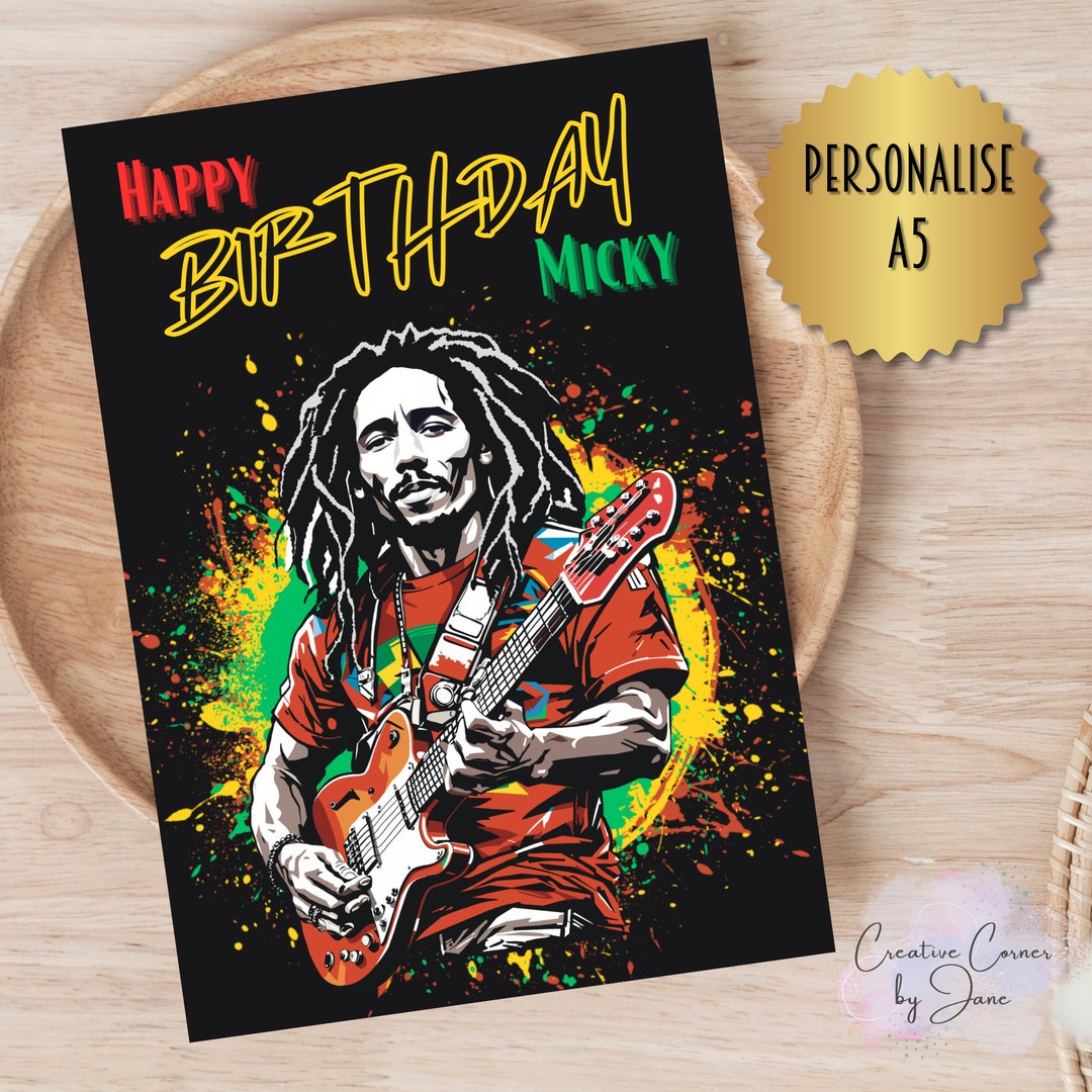 Personalised Singer Songwriter 70s 60s Artist Birthday Card Greeting ...