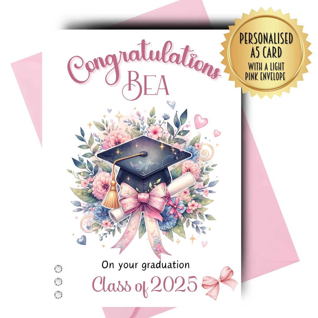 Personalised Graduation Card Congratulations Well Done School Leaver ...