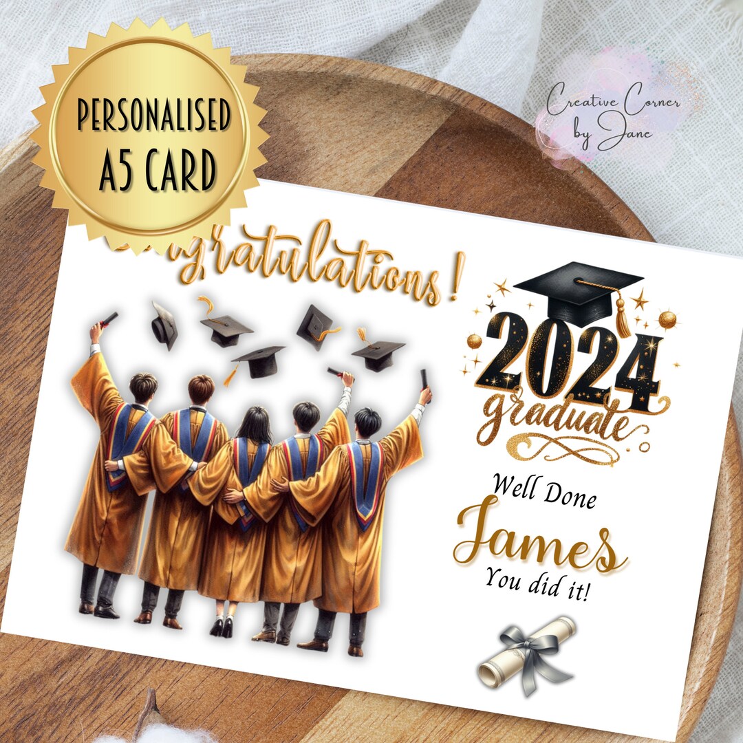 Personalised Graduation Card Congratulations Well Done School Leaver ...