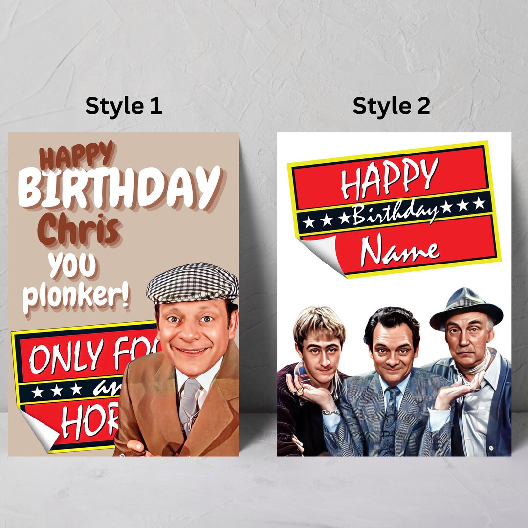 Personalised Birthday Card Tv Series Drama Comedy Funny Humour Old Tv ...