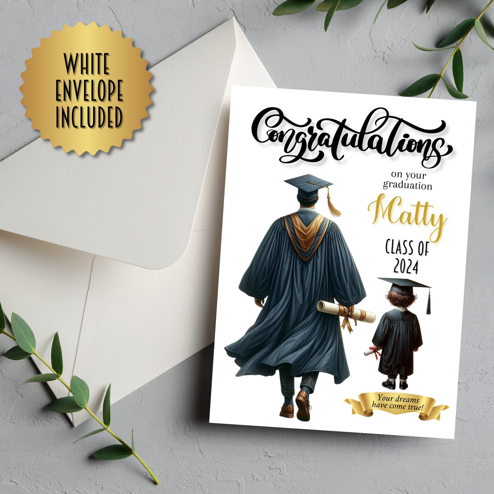 Personalised Graduation Card Congratulations Well Done School Leaver ...