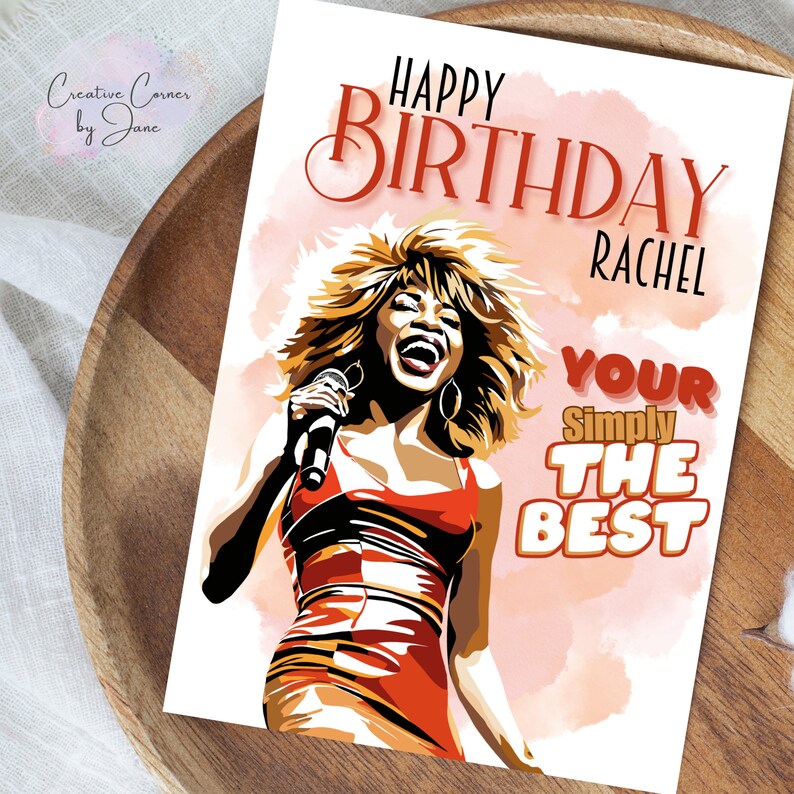 Personalised Singer Songwriter 70s 60s Artist Birthday Card Greeting ...