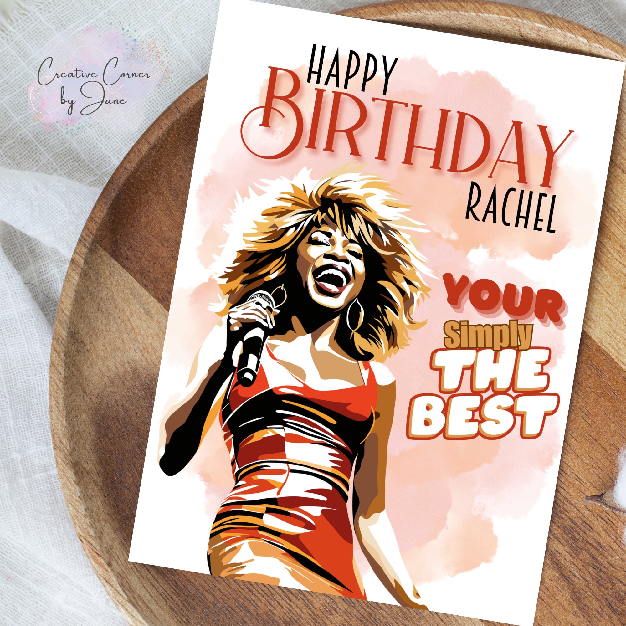 Personalised Singer Songwriter 70s 60s Artist Birthday Card Greeting ...