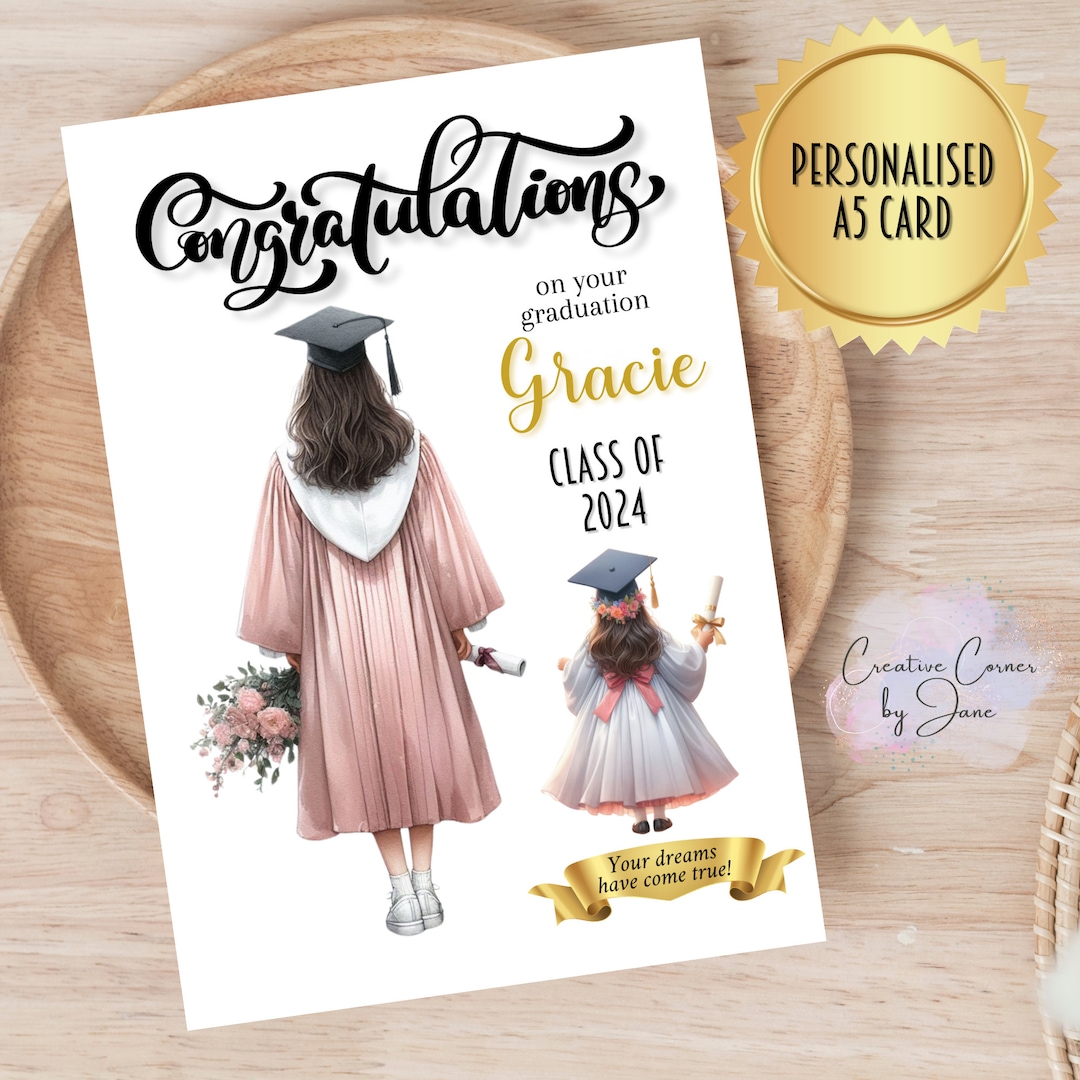 Personalised Graduation Card Congratulations Well Done School Leaver ...
