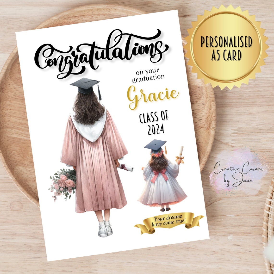 Personalised Graduation Card Congratulations Well Done School Leaver ...