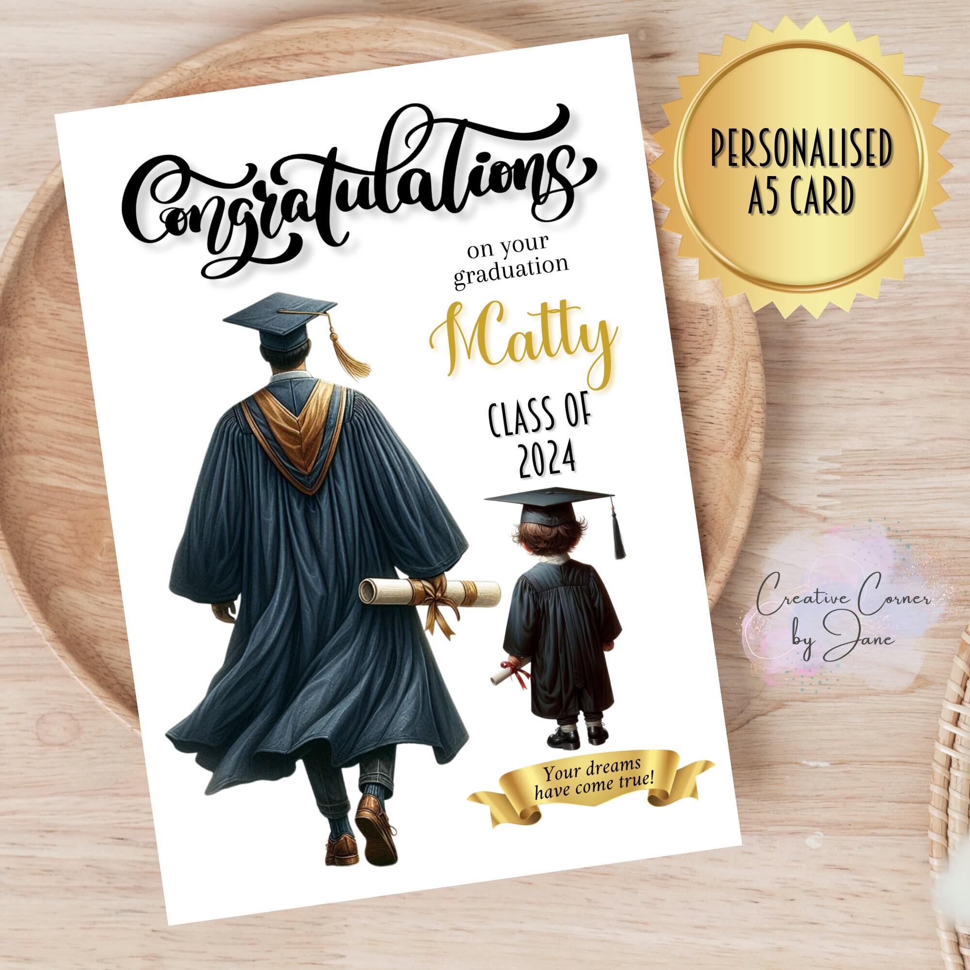Personalised Graduation Card Congratulations Well Done School Leaver ...