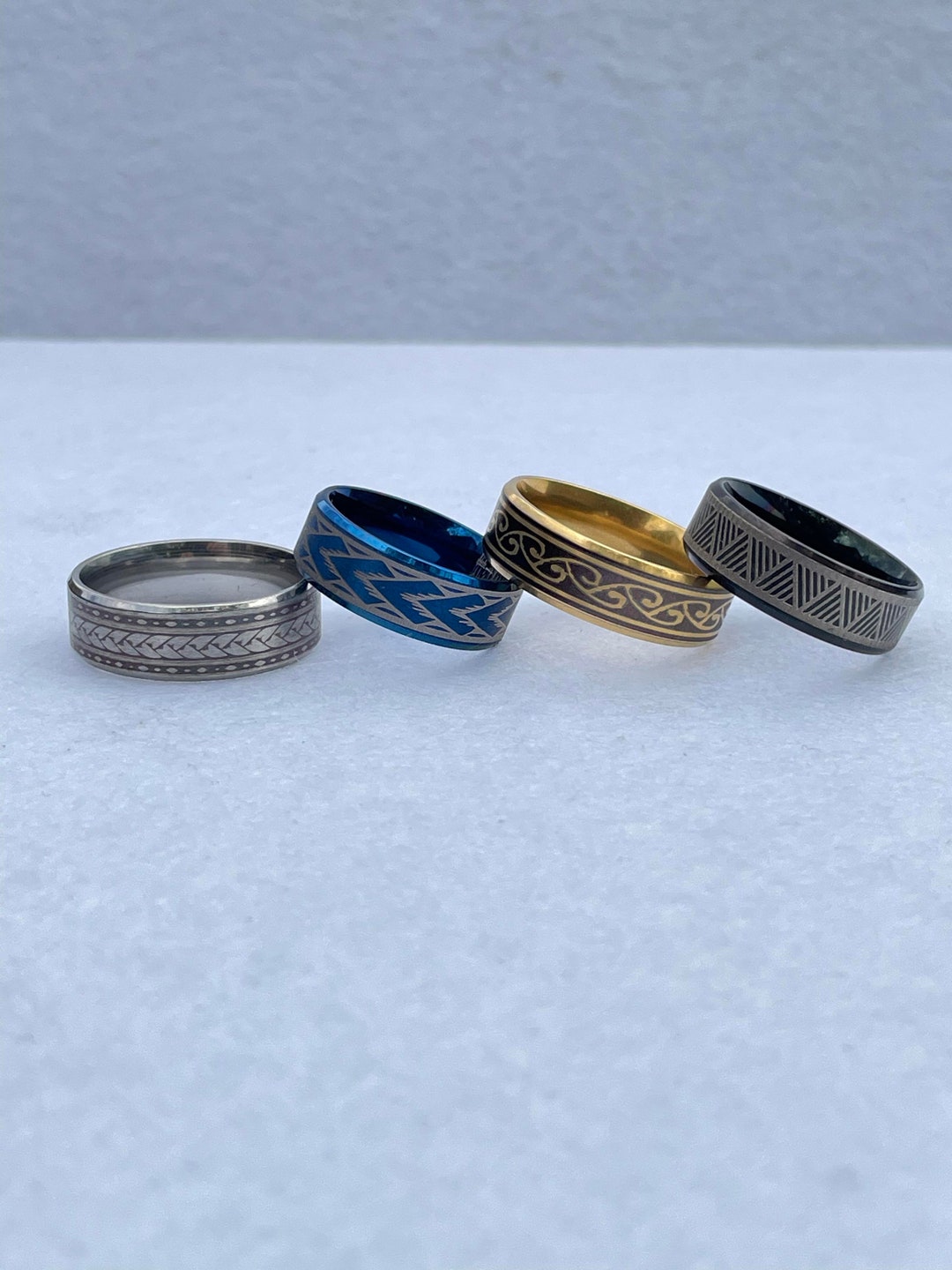 Custom Engraved Rings, Polynesian Rings, Celtic, Stainless Steel - Etsy