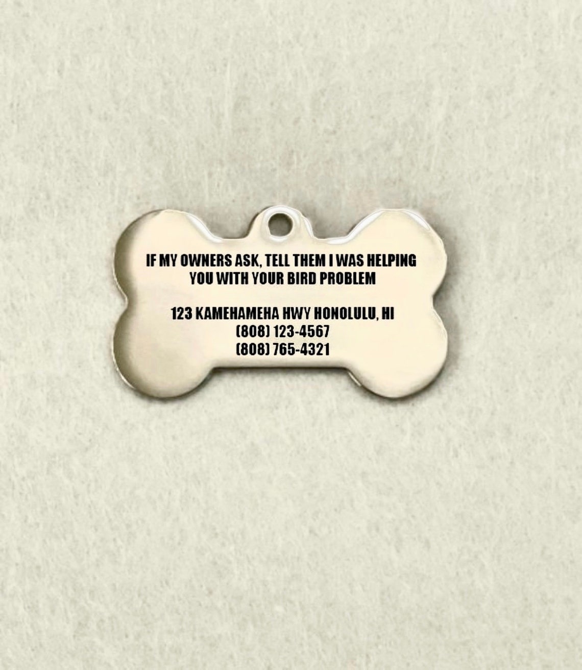 Polynesian Pet Dog Bone Name Tags Bone Tag Dog ID Dog Bone - Etsy