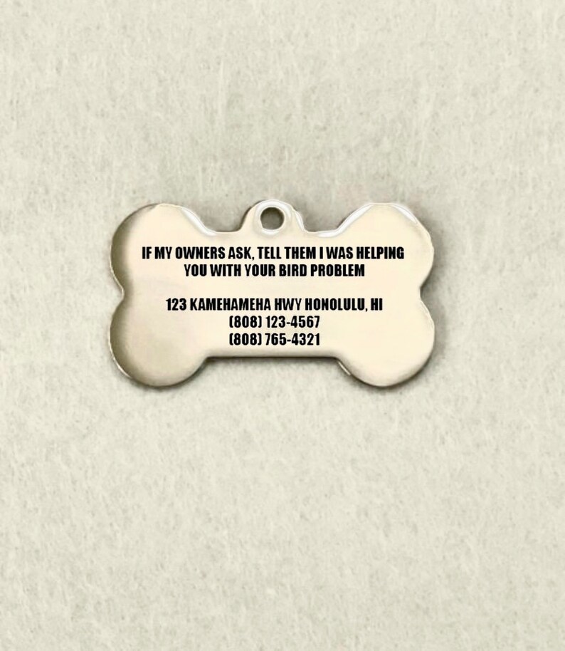 Polynesian Pet Dog Bone Name Tags Bone Tag Dog ID Dog Bone - Etsy